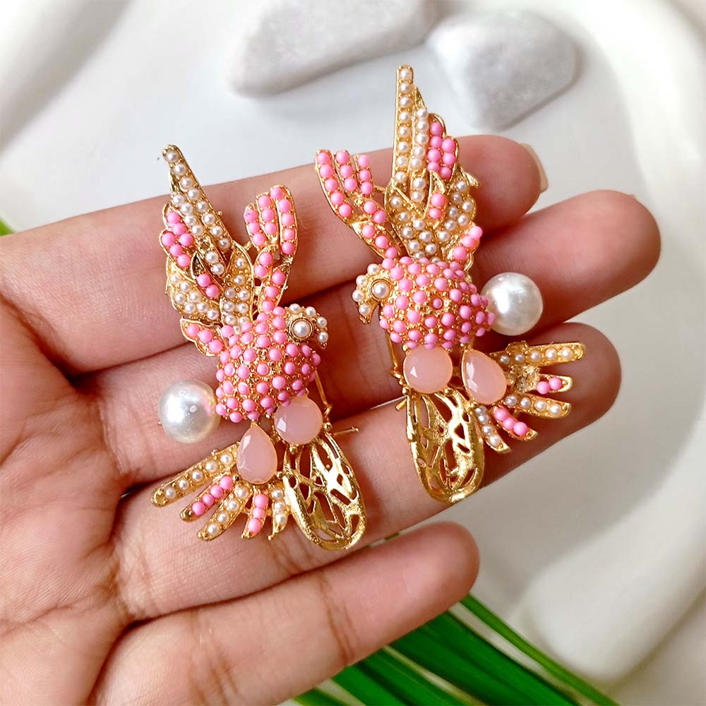 Cuckoo Earrings (Pink) – Alita Accessories